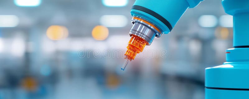 Precision Tool with Magnifying Lens for Inspection Stock Illustration ...