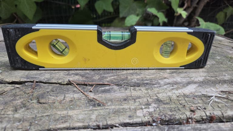 Precision Tool on Weathered Wood Surface for Construction and Carpentry ...