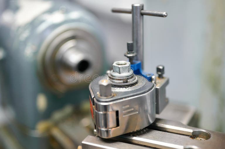 Precision Tooling in Action with a Small-Sized Lathe at a Workshop ...