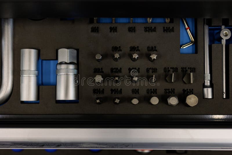 Precision Tools Arranged in a Well-Organized Toolbox Reveal ...