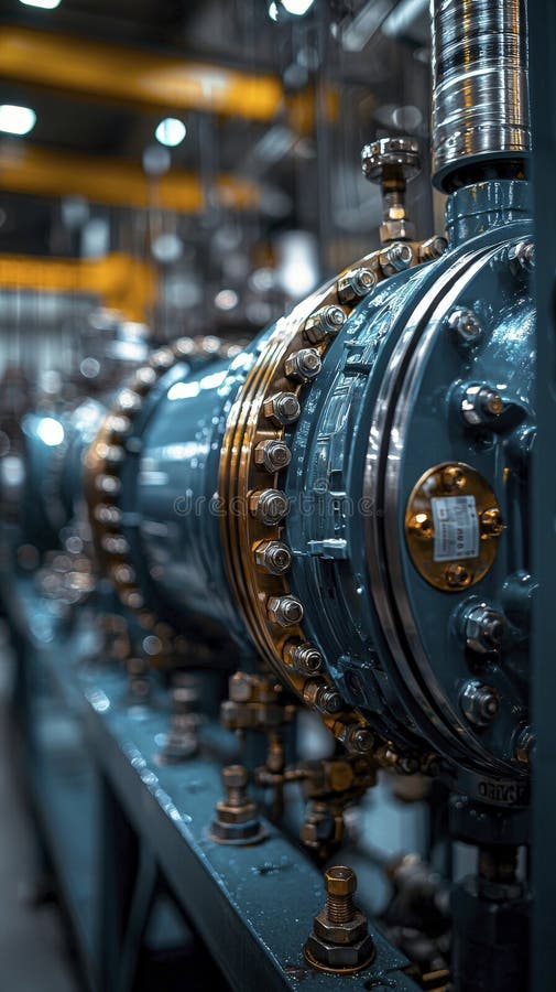 Precision Turbine Component in Factory Environment Stock Illustration ...