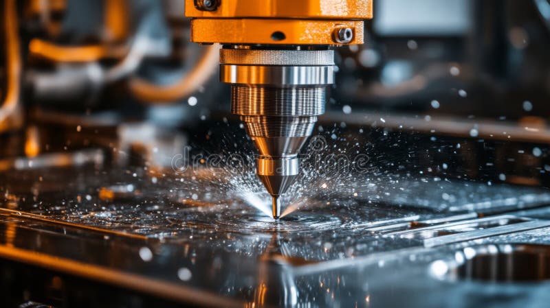 Precision Water Jet Cutting Machine in Action Stock Illustration ...
