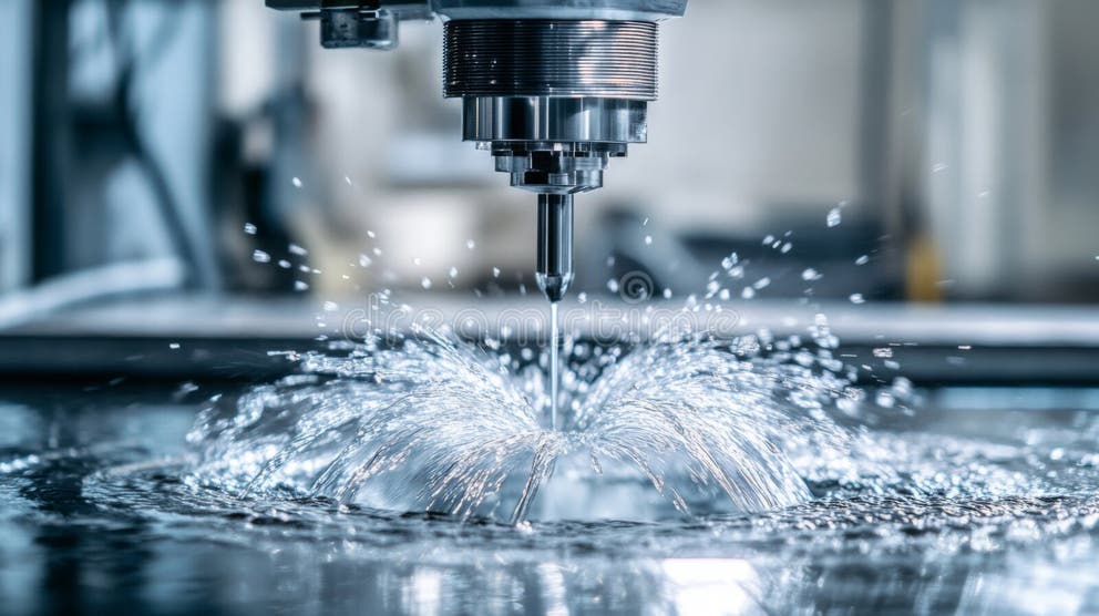 Precision Water Jet Cutting Machine in Action Stock Illustration ...