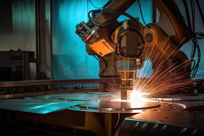 Precision Welding Robot Performing Delicate Weld on Aircraft Turbine ... Precision Welding Robot Performing Delicate Weld on Aircraft Turbine ...