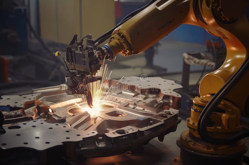 Precision Welding Robot Performing Delicate Weld on Intricate Sculpture ... Precision Welding Robot Performing Delicate Weld on Intricate Sculpture ...