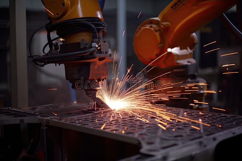 Precision Welding Robot Performing Delicate Weld on Intricate Sculpture ...
