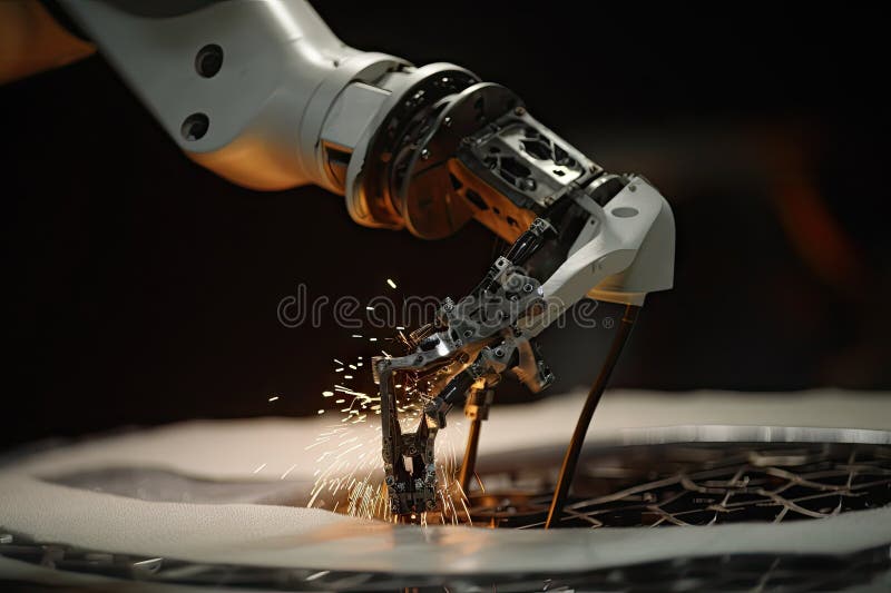 Precision Welding Robot Performing Delicate Weld on Intricate Sculpture ... Precision Welding Robot Performing Delicate Weld on Intricate Sculpture ...