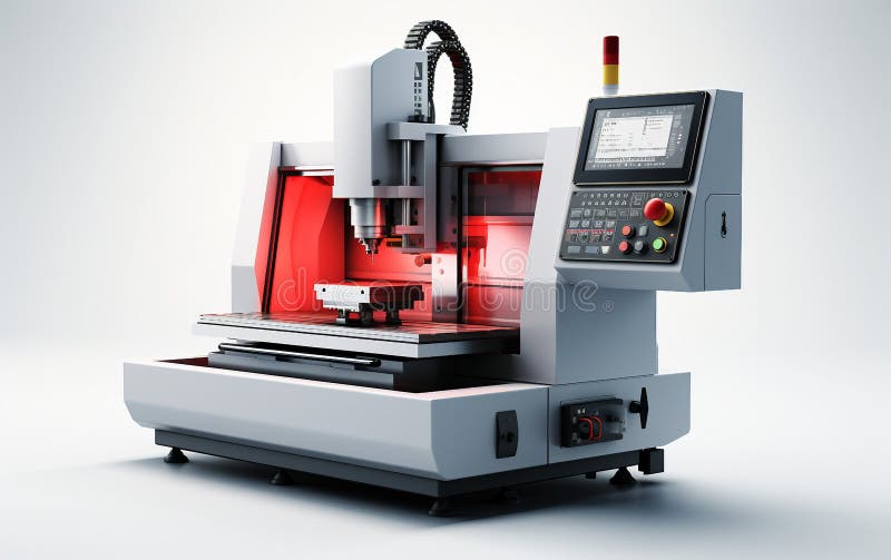 Precision Wire EDM Machining Isolated on Transparent Background. Stock ...