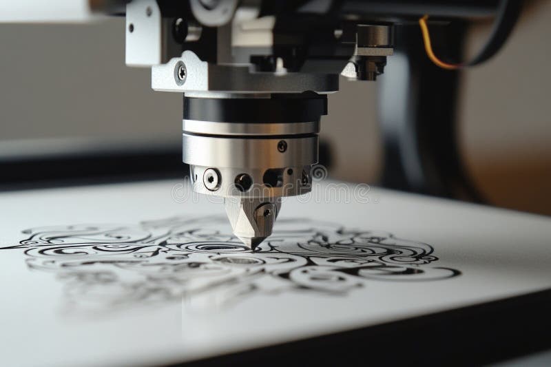 Precision at Work in AI Art Creation. a Close-up View Showcasing a ...