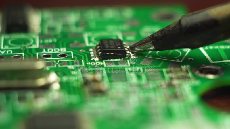 PrecisionCircuitBoardSoldering2 Stock Video - Video of electronic, flux ...