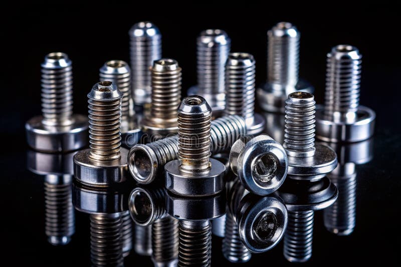 PrecisionEngineered Computer Hardware Bolts a CloseUp Studio Shot of a ...