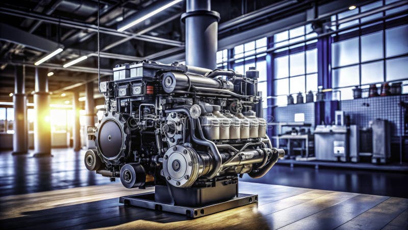 A PrecisionEngineered Diesel Engine in a Minimalist Workshop a Showcase ...