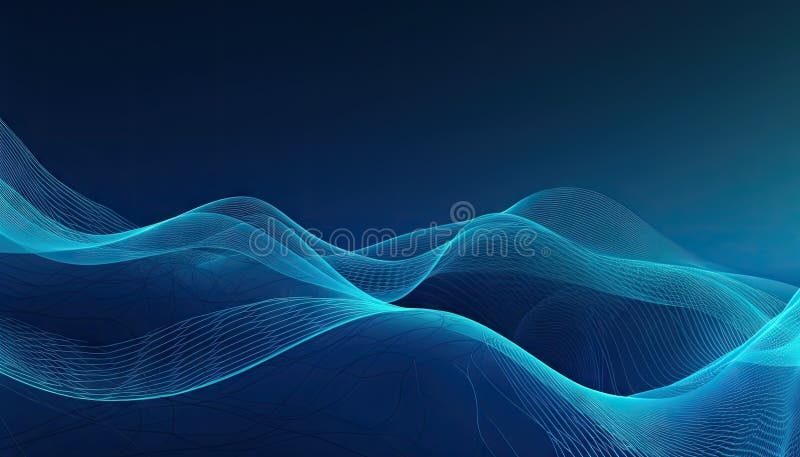 Precisionist Blue Background with Glowing Lights. Perfect for Web ...