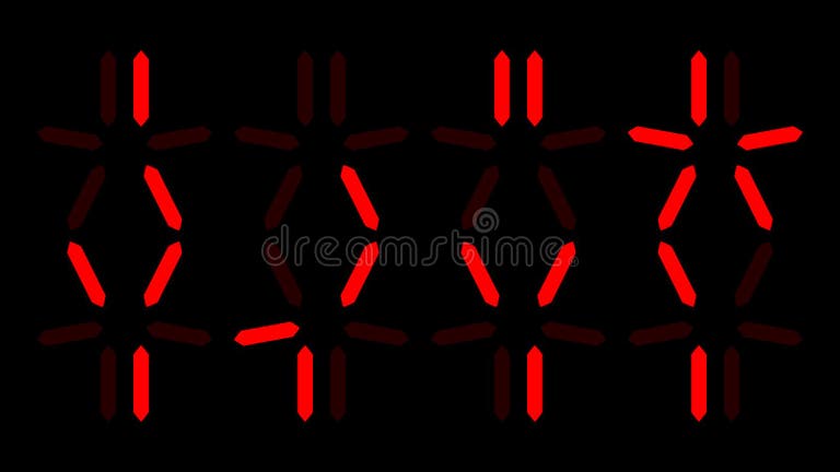 Predator Countdown, Digital Clock and Alien Numbers Stock Illustration ...