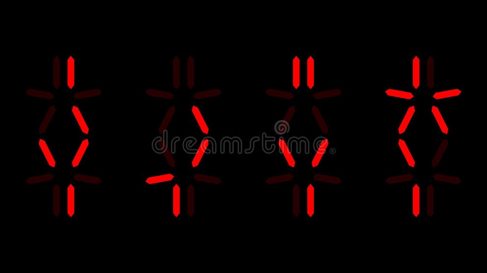 Predator Countdown, Digital Clock and Alien Numbers Separated Stock ...