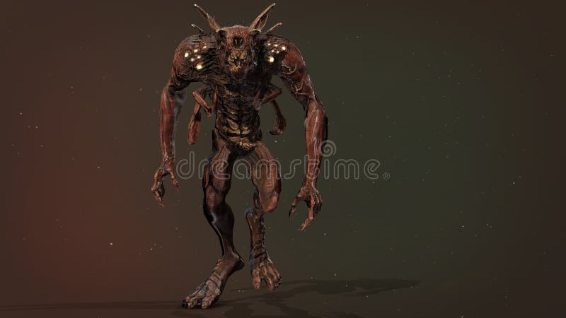 Predator mutant 3d render stock illustration. Illustration of warrior ...