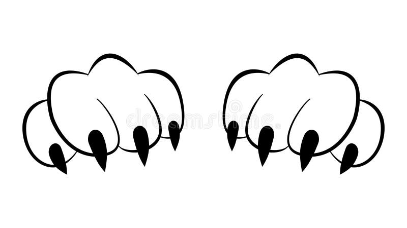 Predator Paw Icon, Cat Paws with Claws, Aggressive Tiger Claws Stock ...