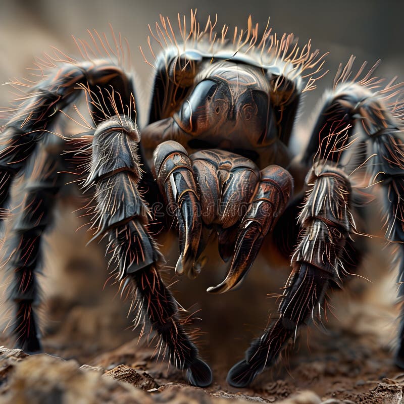 Predator Unleashed a Tarantula in Attack Mode Stock Illustration ...