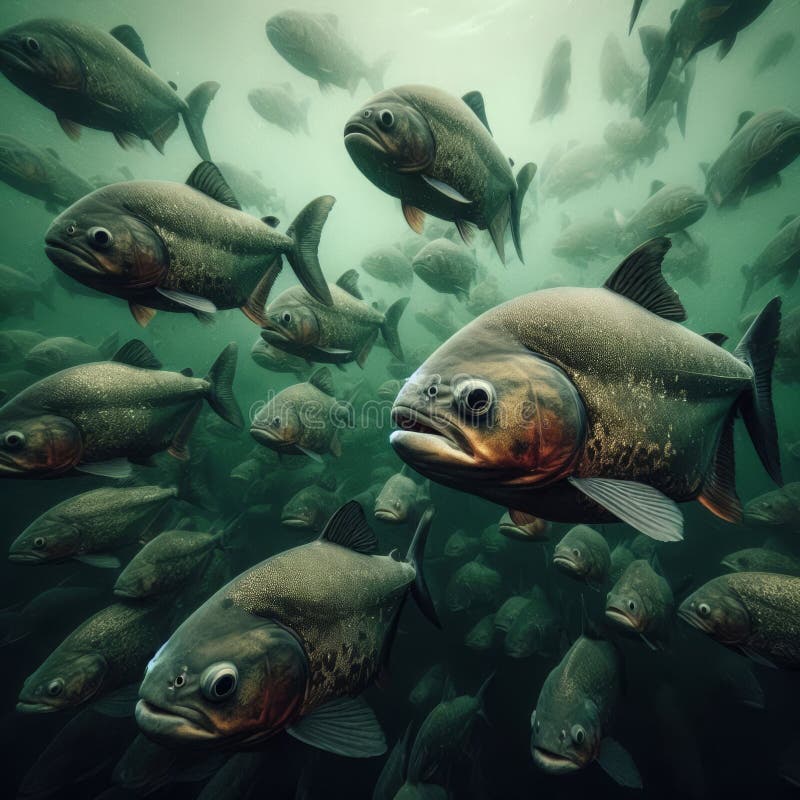 The Predators of the River stock illustration. Illustration of water ...