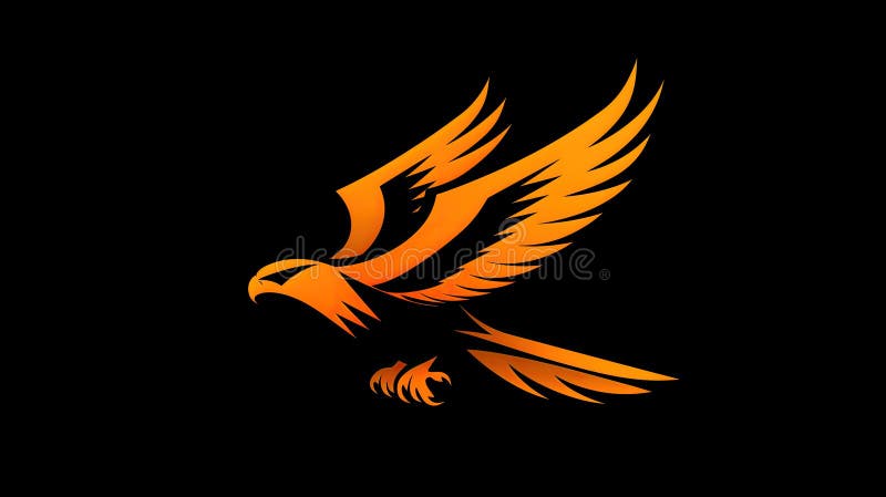 A Predatory Hawk Swooping Down from the Sky Stock Illustration ...