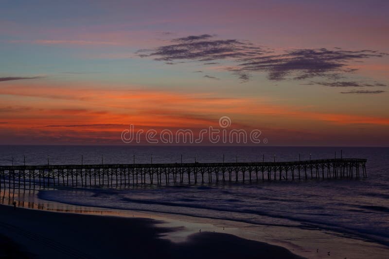 Predawn Sky at the Beach in North Carolina Stock Photo - Image of ...