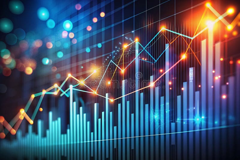 Predicting Future Sales in LowLight Market Conditions an Abstract Chart ...