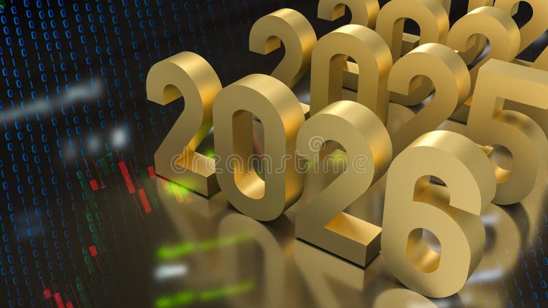 The 2026 Year for Business Concept 3d Rendering Stock Illustration ...