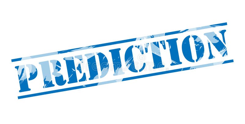 Prediction blue stamp stock illustration. Illustration of label - 97579084