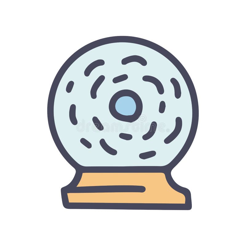 Prediction of Future with Ball Color Vector Doodle Simple Icon Stock ...