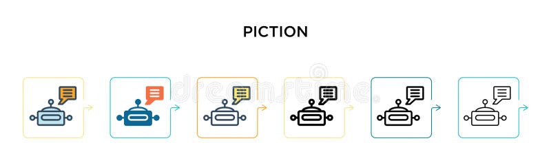 Prediction Vector Icon in 6 Different Modern Styles. Black, Two Colored ...