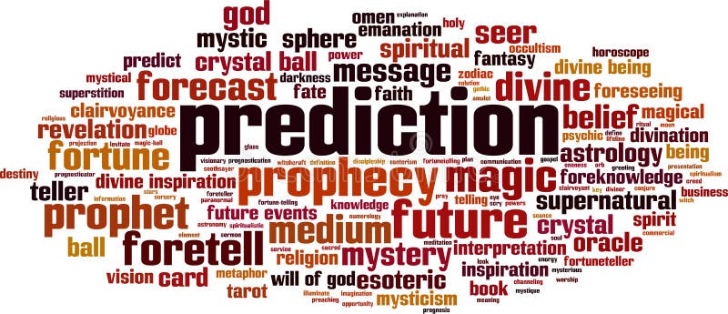 Prediction word cloud stock vector. Illustration of cloud - 164247332