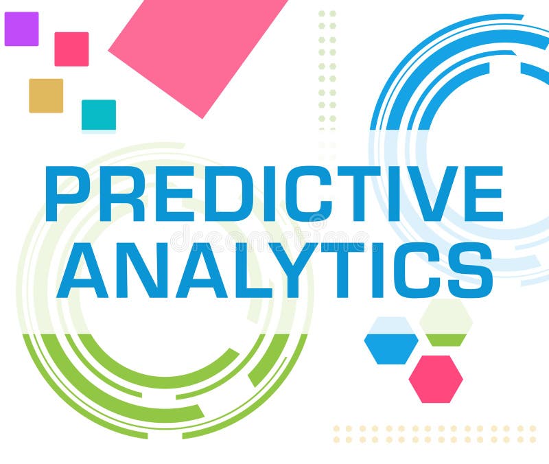 Predictive Analytics Business Symbols Texture Blue Background Square ...