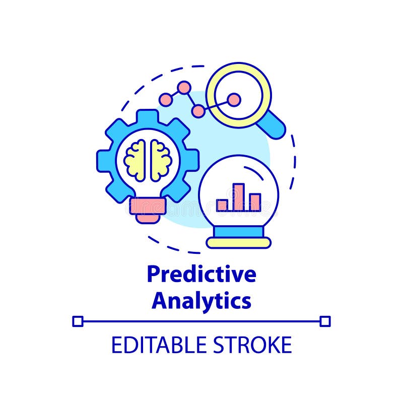 Predictive Analytics Concept Icon Stock Vector - Illustration of ...