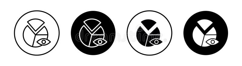 Predictive Analytics Icon. Predict Growth Pie Chart Vision Vector ...