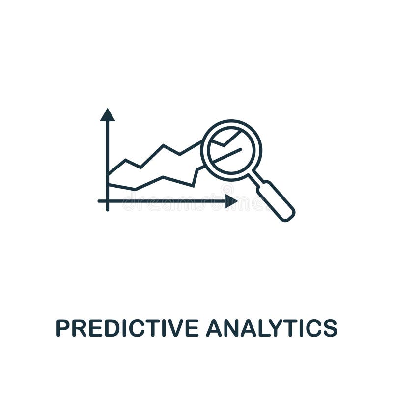 Predictive Analytics Icon. Thin Line Style Industry 4.0 Icons ...