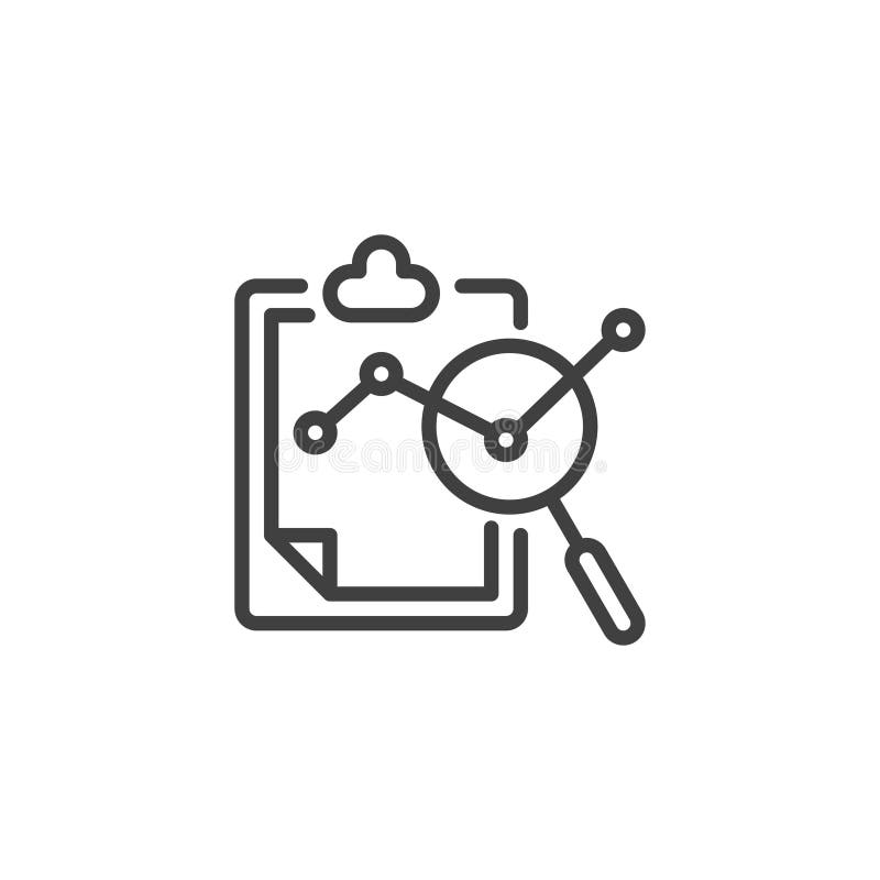 Predictive Analytics Line Icon Stock Vector - Illustration of clipart ...