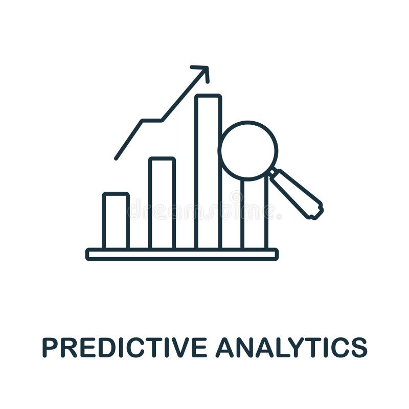 Predictive Analytics Icon. Monochrome Simple Sign from Digitalization ... Predictive Analytics Icon. Monochrome Simple Sign from Digitalization ...