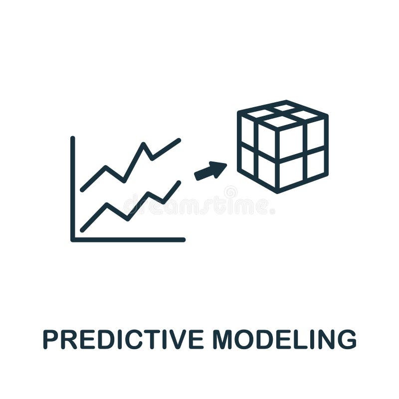 Predictive Modeling Icon. Monochrome Simple Line Data Science Icon for ...