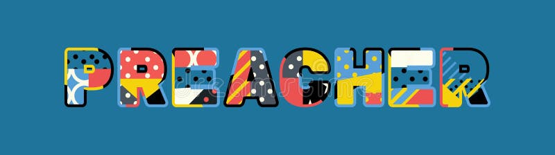 Prediger-Konzept-Wort Art Illustration Vektor Abbildung - Illustration ...