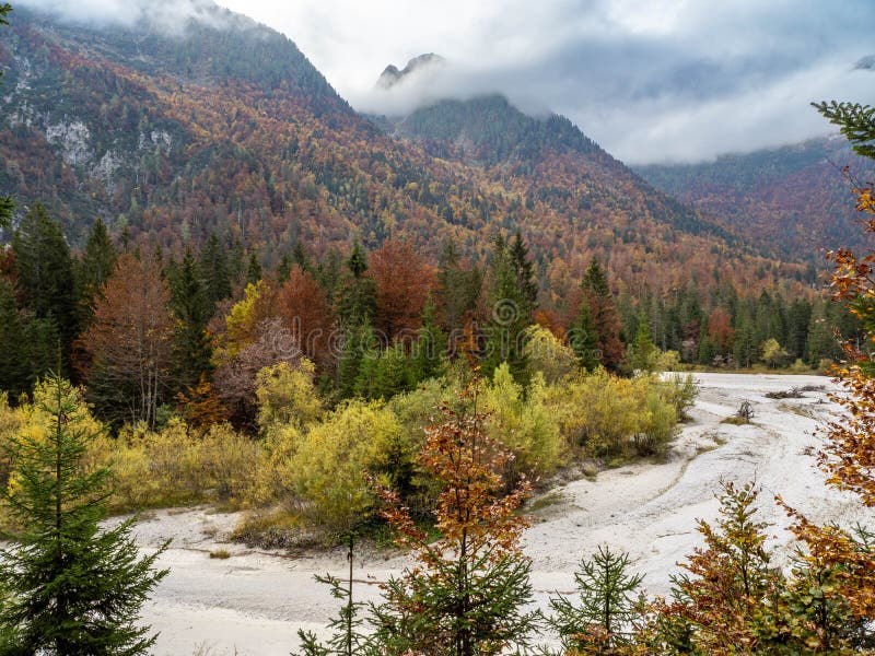 Predil Lake, Julian Alps, Italy Stock Photo - Image of landscape ...
