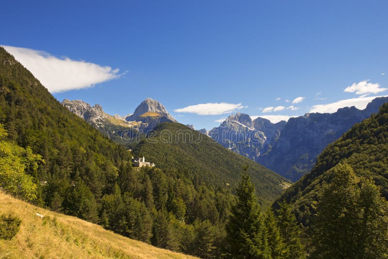Predil Pass and Mount Mangart - Slovenia Stock Image - Image of ...