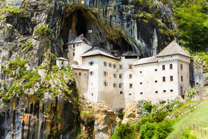 Predjama Castle Inside the Mountain Stock Image - Image of history ...