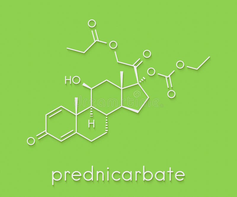 Prednicarbate Topical Corticosteroid Drug Molecule. Skeletal Formula ...