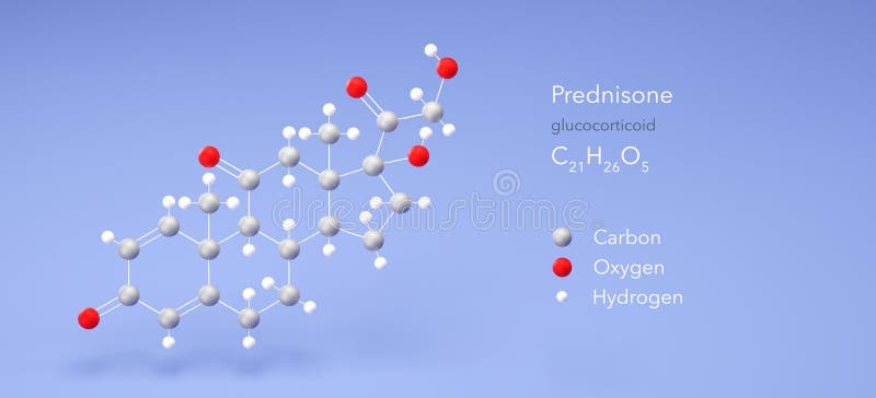 Prednisone Molecule, Molecular Structures, Adrenals, 3d Model ...