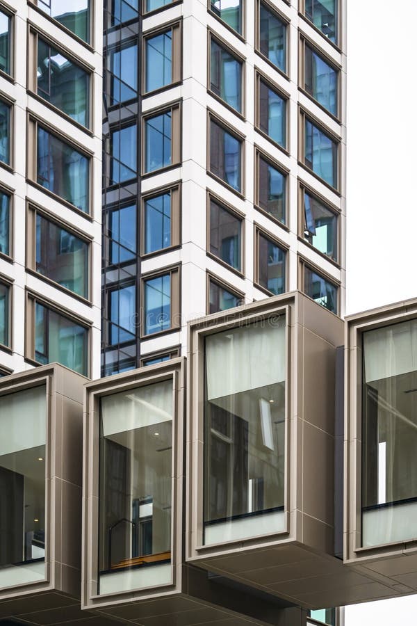 Prefabricated Architecture of a Modern Building with Protruding ...