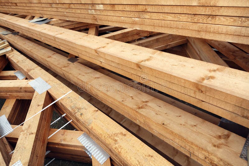 Prefabricated Building Front of Wood Construction with Solar Panels on ...