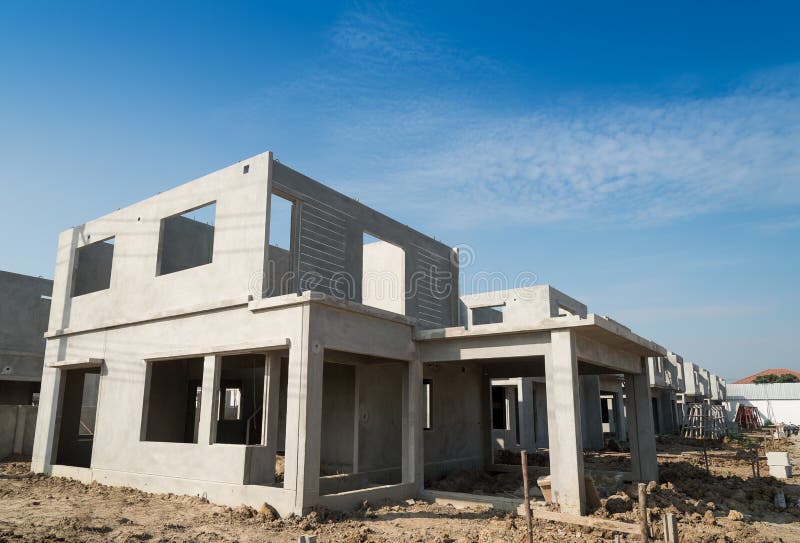 Prefabricated Building Construction Stock Image - Image of construction ...