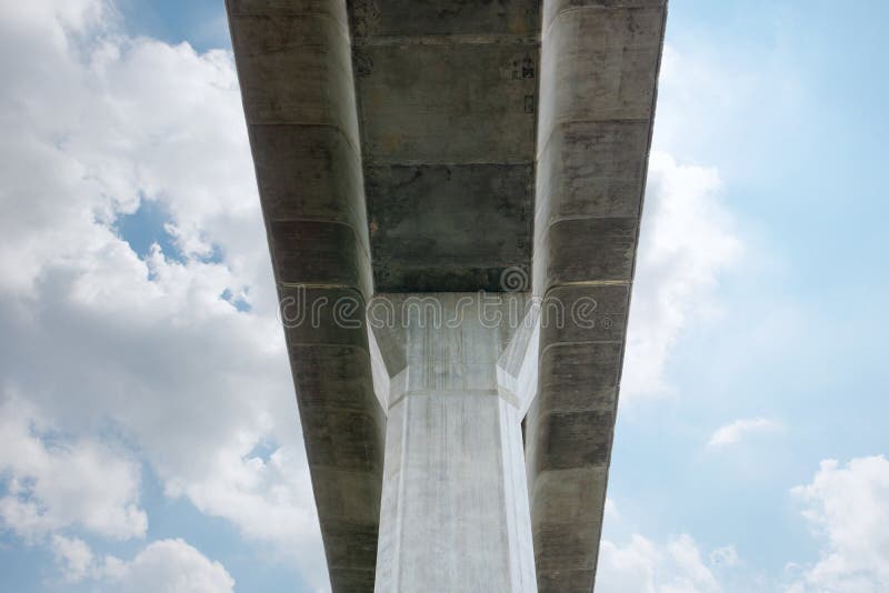 Prefabricated Concrete Structure of Bridge Stock Image - Image of ...