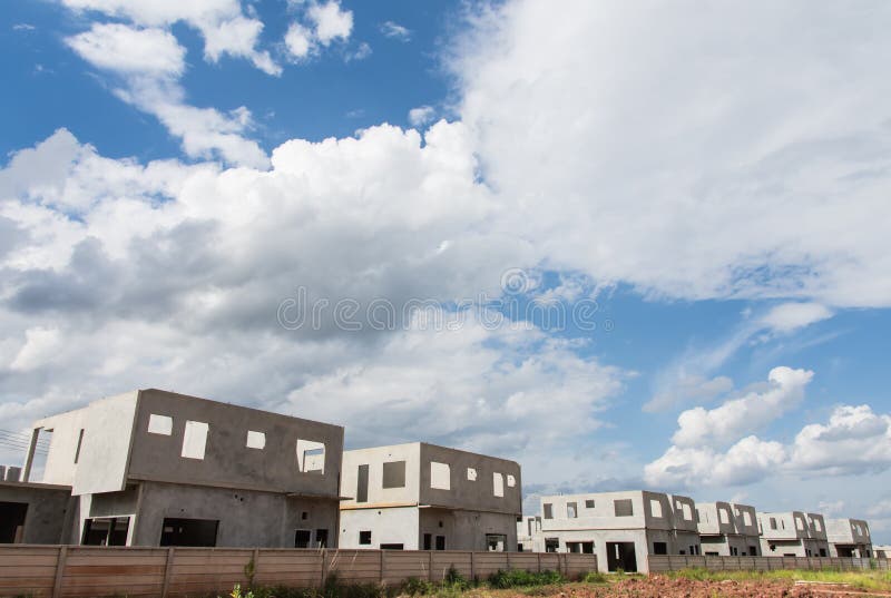 Prefabricated Concrete Building. Stock Photo - Image of prefabricated ...
