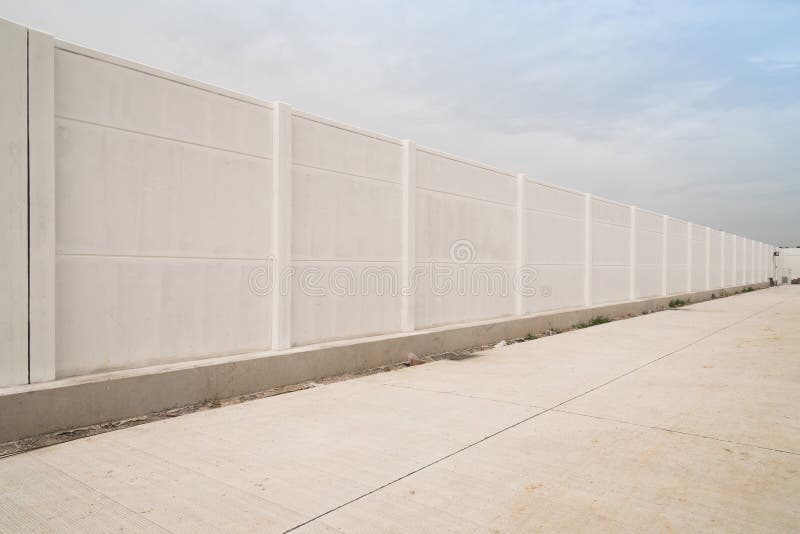 Prefabricated Concrete Fence. Stock Photo - Image of isolated ...